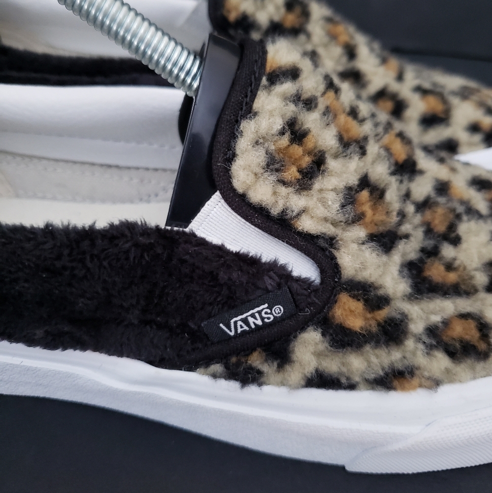 Vans Classic Slip On 59 Sherpa Leopard Print Shoes Sn… - Gem